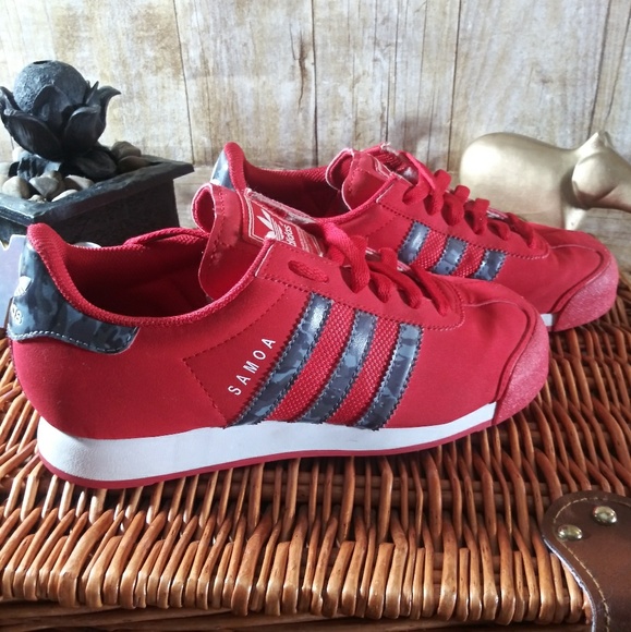 adidas | Shoes | Adidas Samoa Sz 42 Red And Gray Camo | Poshmark